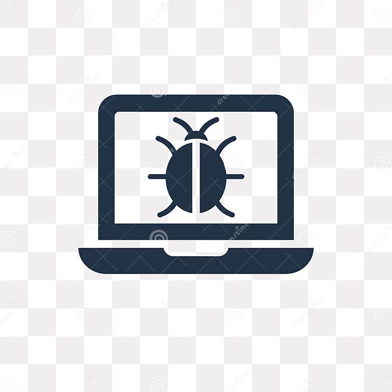 Malware Vector Icon Isolated on Transparent Background, Malware Stock ...