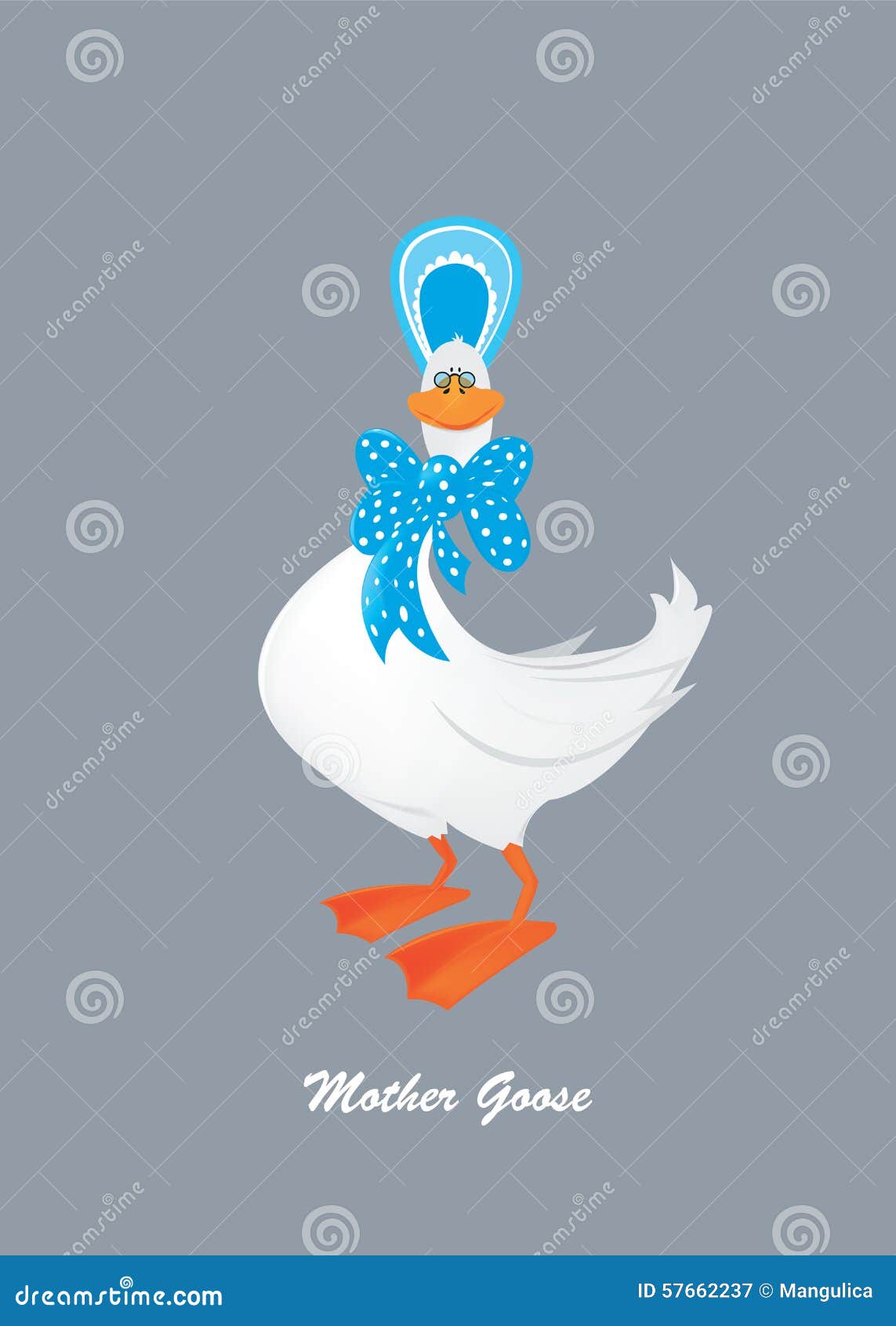 Mamá ganso ilustración del vector. Ilustración de granja - 57662237