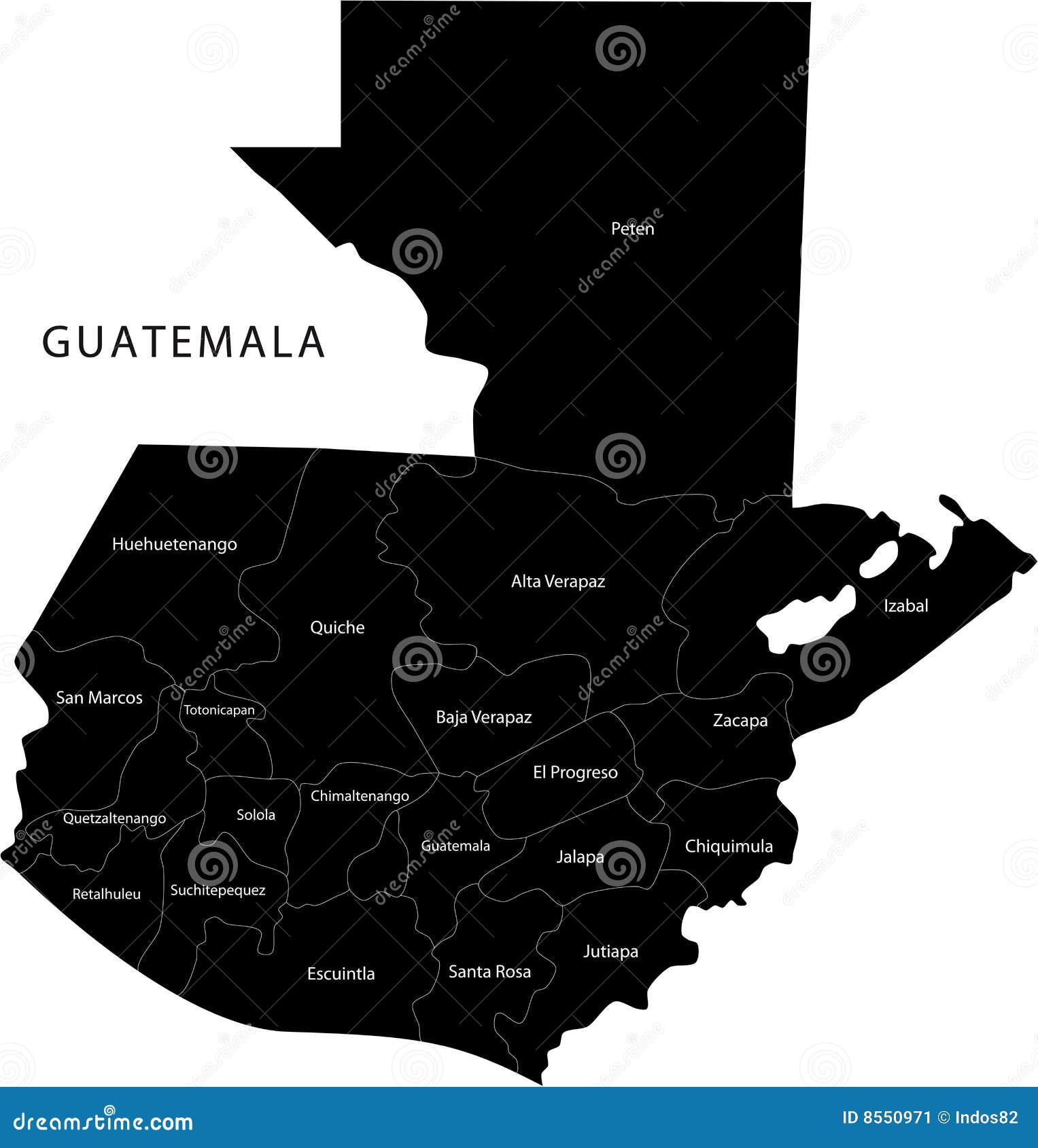 Guatemala Map Cartoon Vector | CartoonDealer.com #188324921