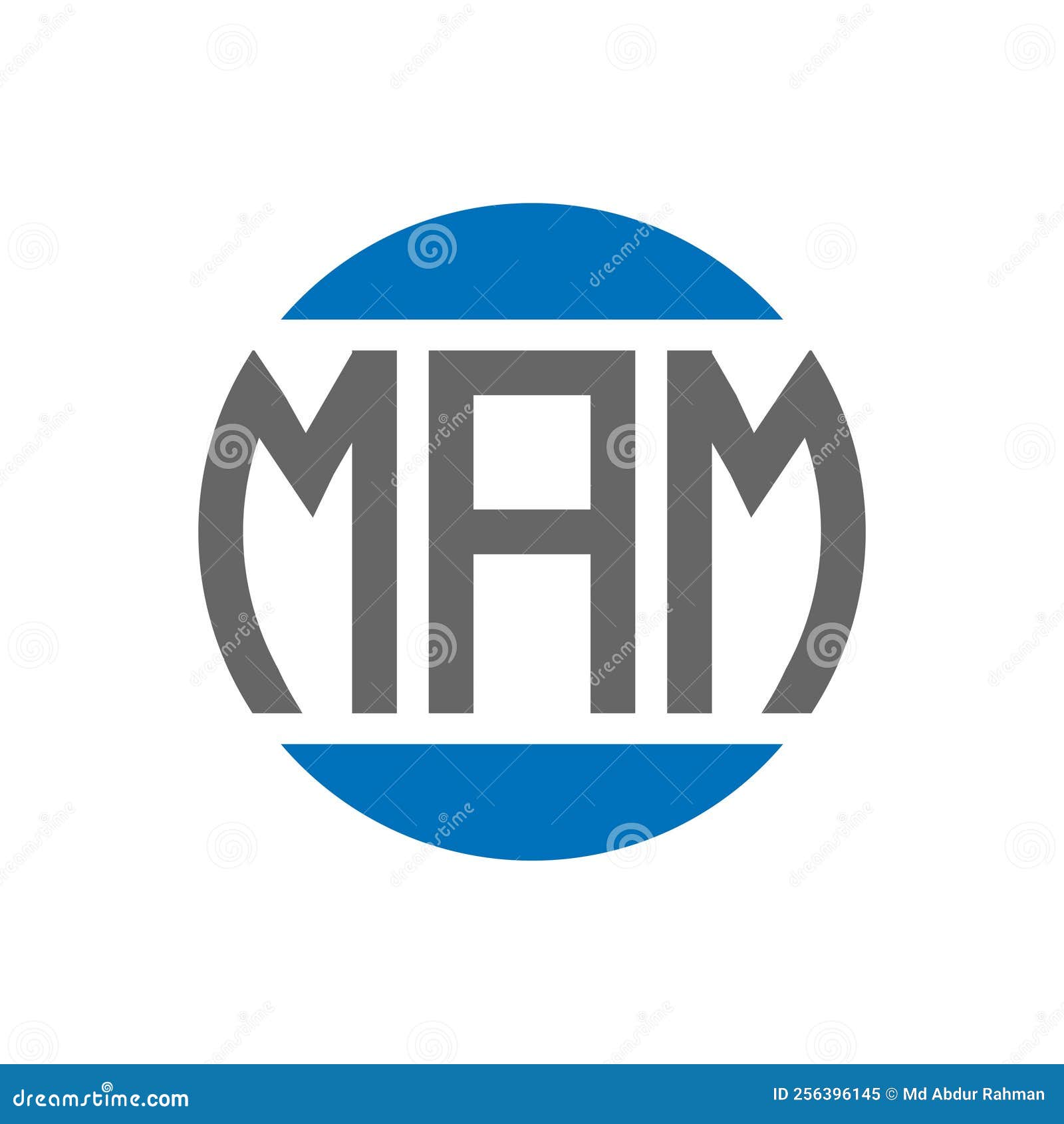 MAM Letter Logo Design on White Background. MAM Creative Initials Circle Logo Concept Stock ...