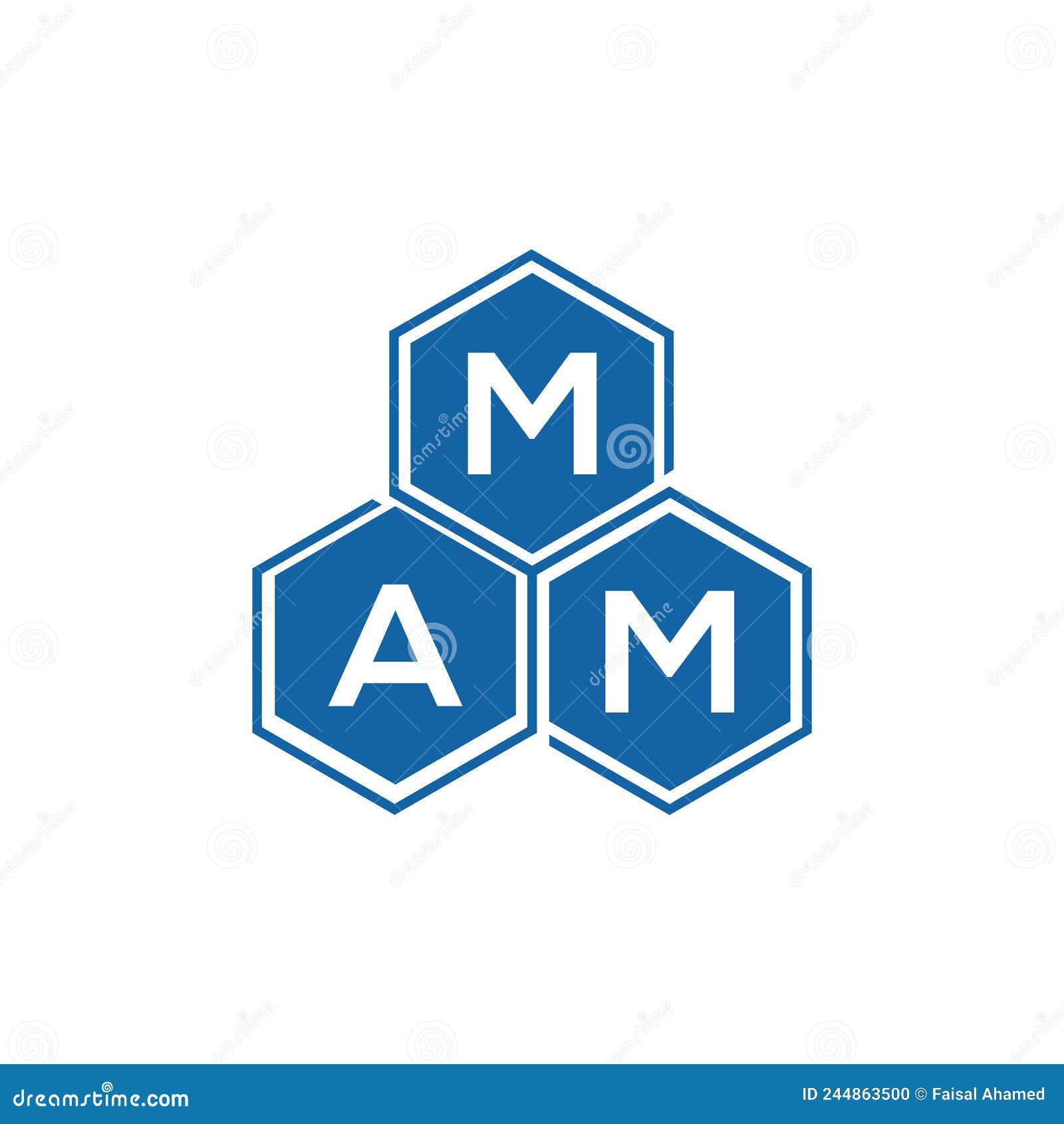 MAM Letter Logo Design On White Background. MAM Creative Initials ...