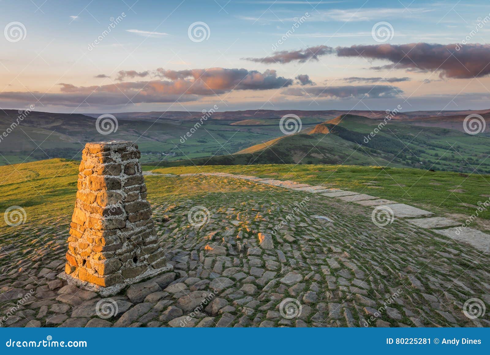 Mam Tor stock image. Image of ridge, hill, district, trig - 80225281
