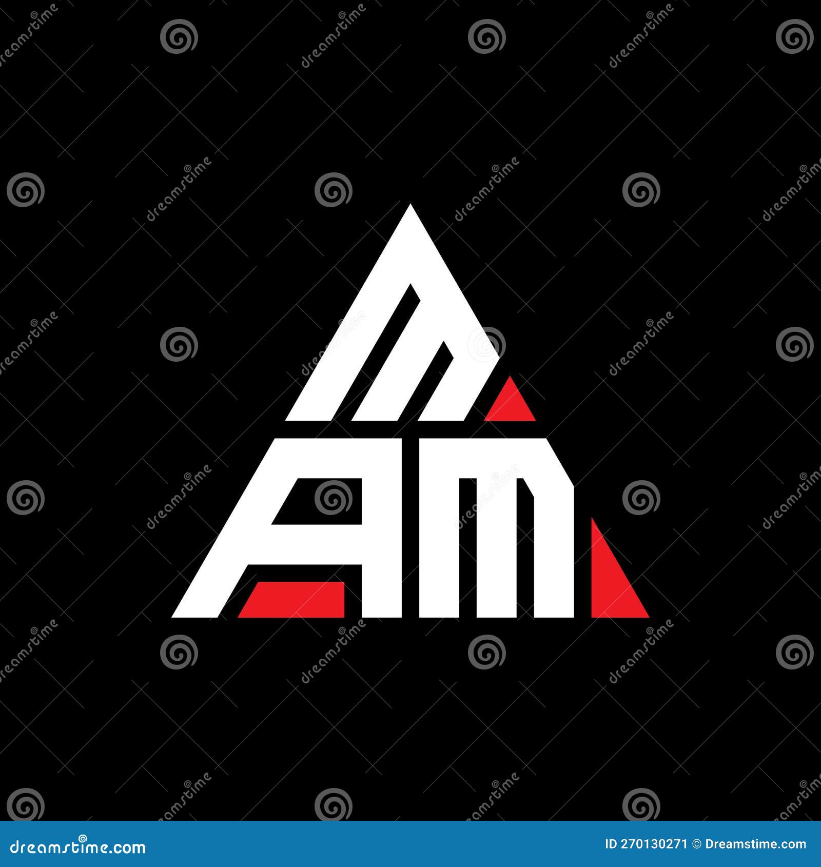 MAM Triangle Letter Logo Design with Triangle Shape. MAM Triangle Logo ...