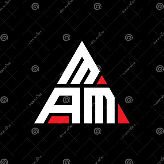 MAM Triangle Letter Logo Design with Triangle Shape. MAM Triangle Logo ...