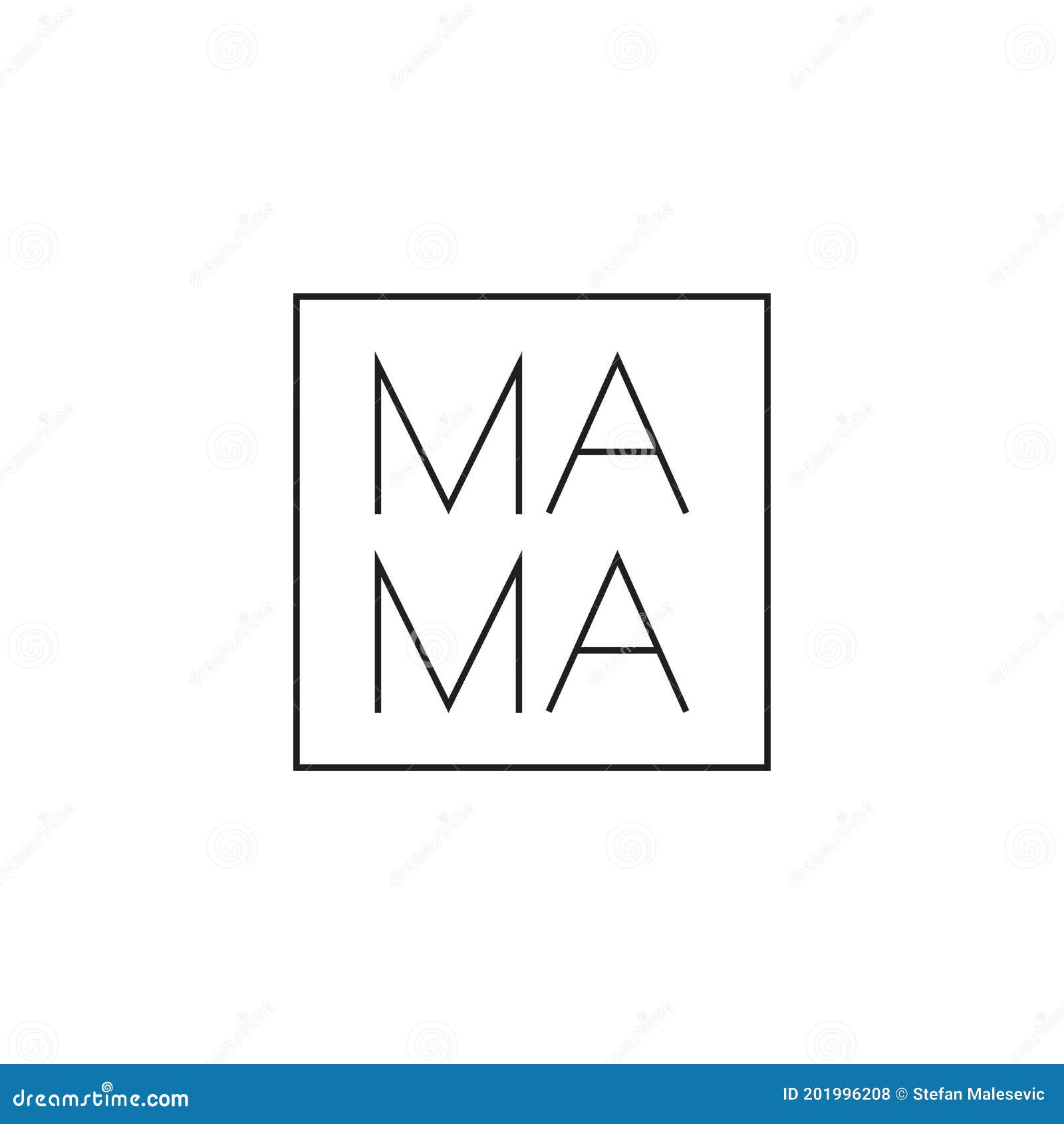 Mama sign stock vector. Illustration of hand, love, greeting - 201996208
