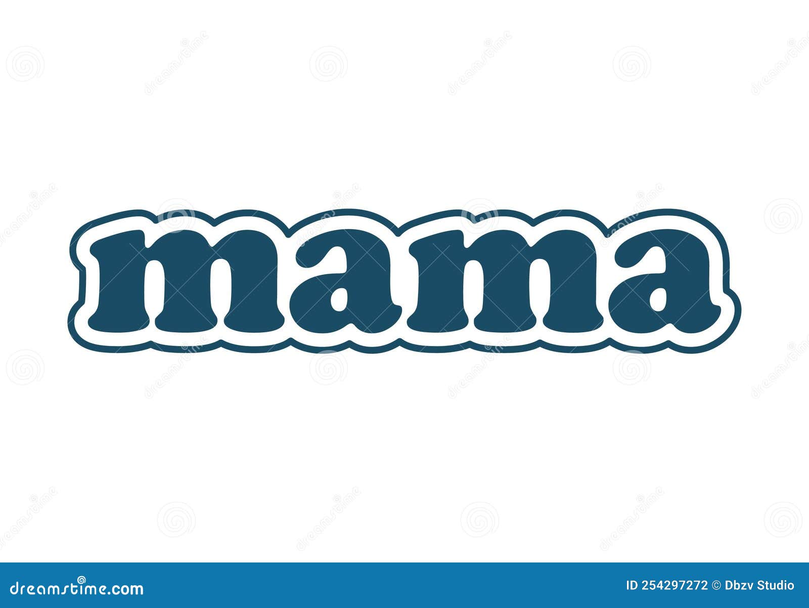 Mama Word on the White Background. Isolated Illustration Stock ...