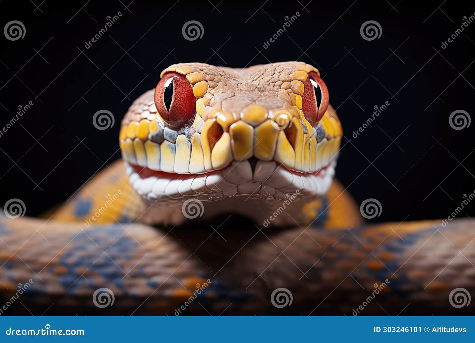 Mamba Snake with Raised Head Stock Illustration - Illustration of ...