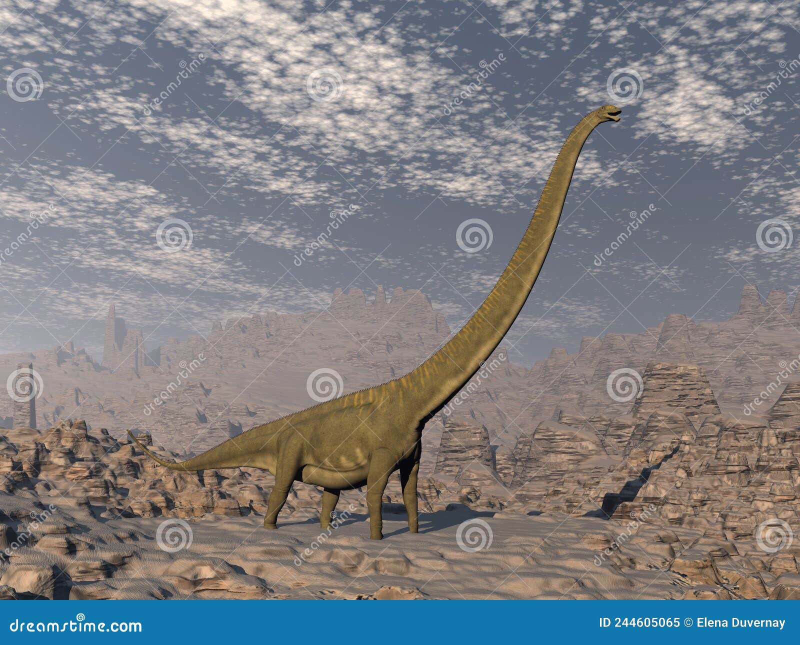 Mamenchisaurus Dinosaur Ancient Vector Illustration Transparent Background | CartoonDealer.com ...