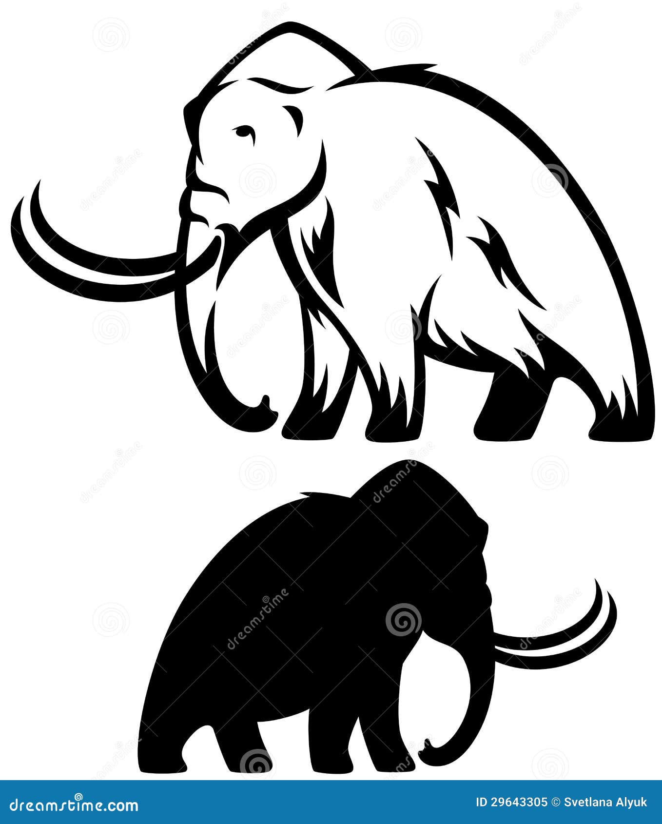 Mammoet vector illustratie. Illustration of slagtand - 29643305