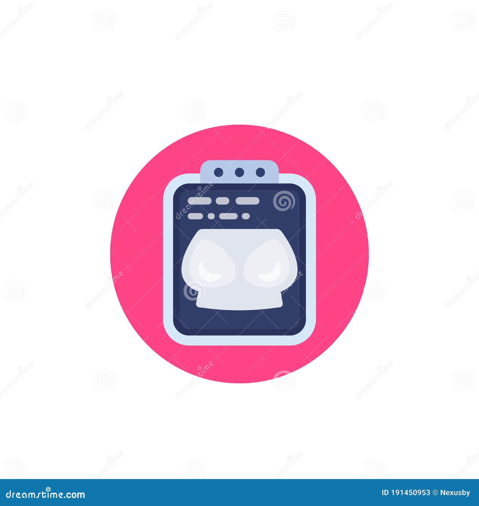 Mammogram Icon on White, Vector Stock Vector - Illustration of exam ...