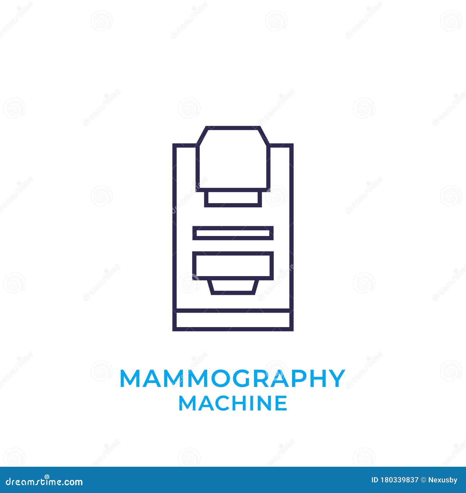 Mammography Machine Icon, Linear Stock Vector - Illustration of ...