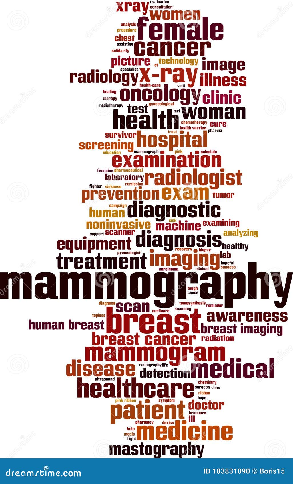 Mammography word cloud stock vector. Illustration of human - 183831090
