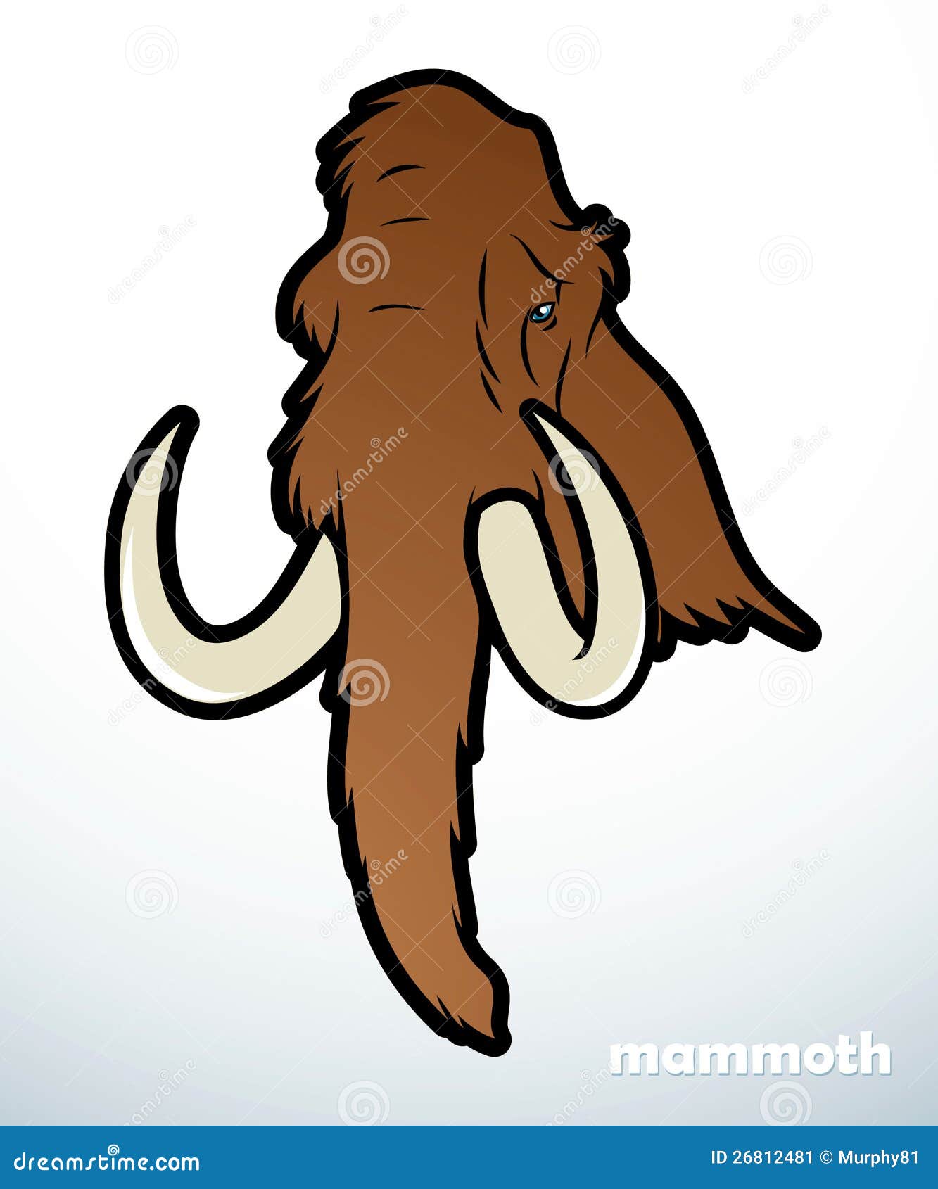 Mammoth stock vector. Illustration of emblem, fossil - 26812481