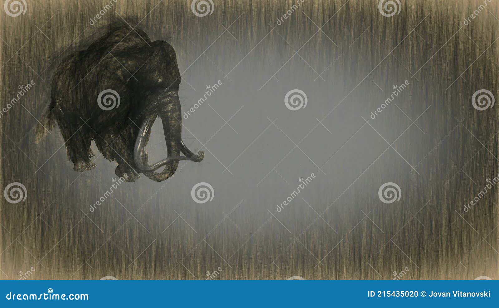 Mammoth Attack Side On Green Screen Stock Image | CartoonDealer.com ...