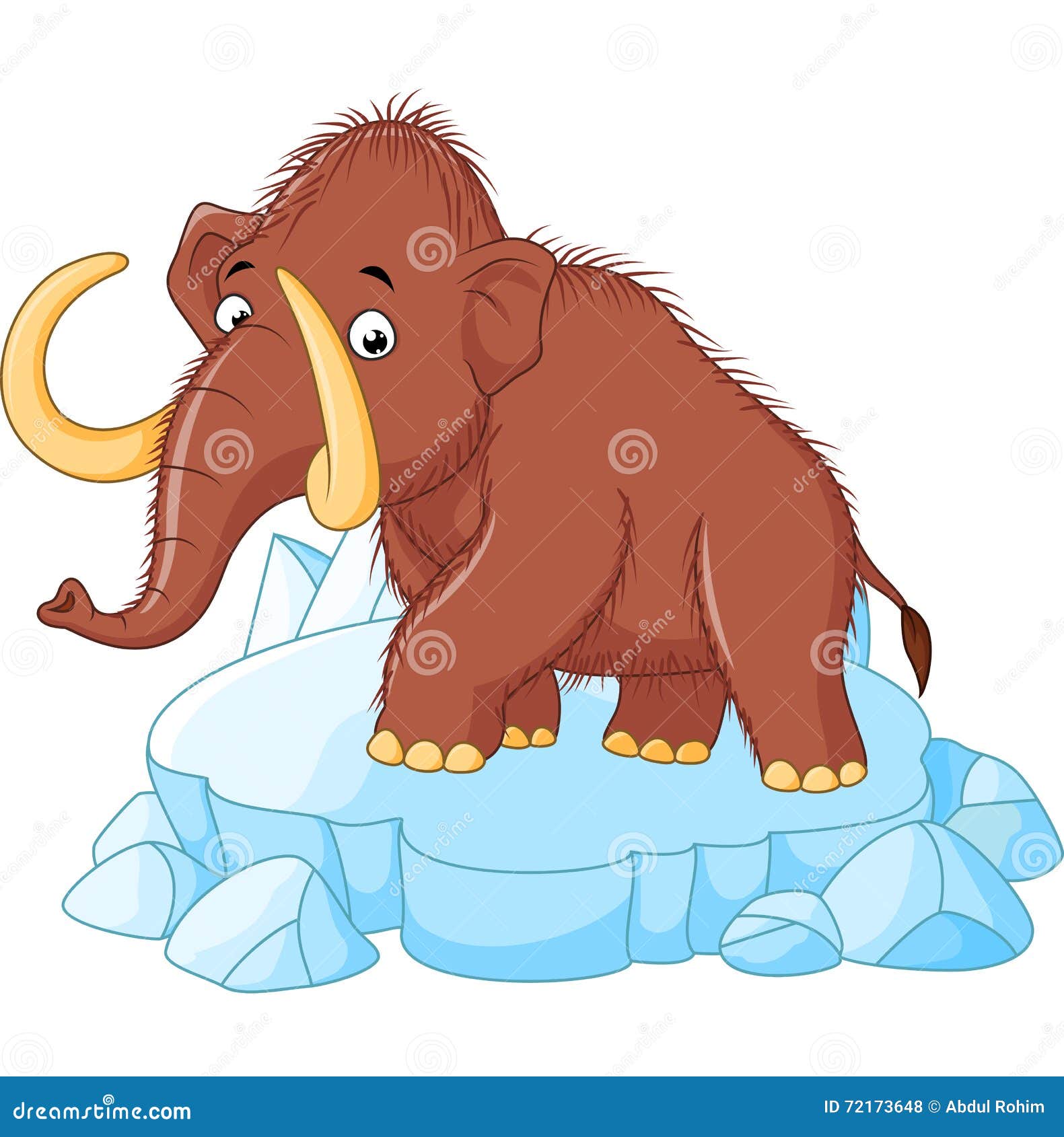Mammoth cartoon stock vector. Illustration of detail - 72173648