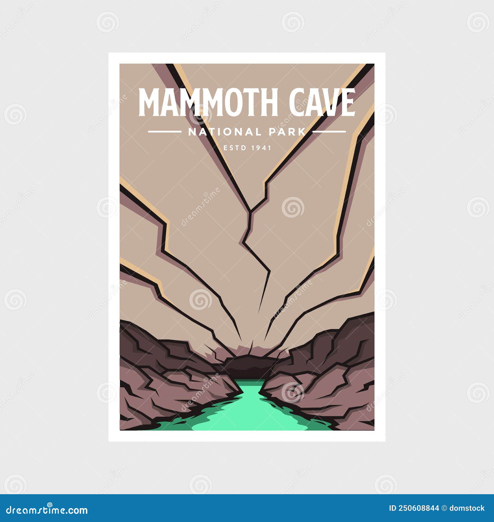 Mammoth Cave Sticker Patch Vector Illustration Design, Us National Park ...