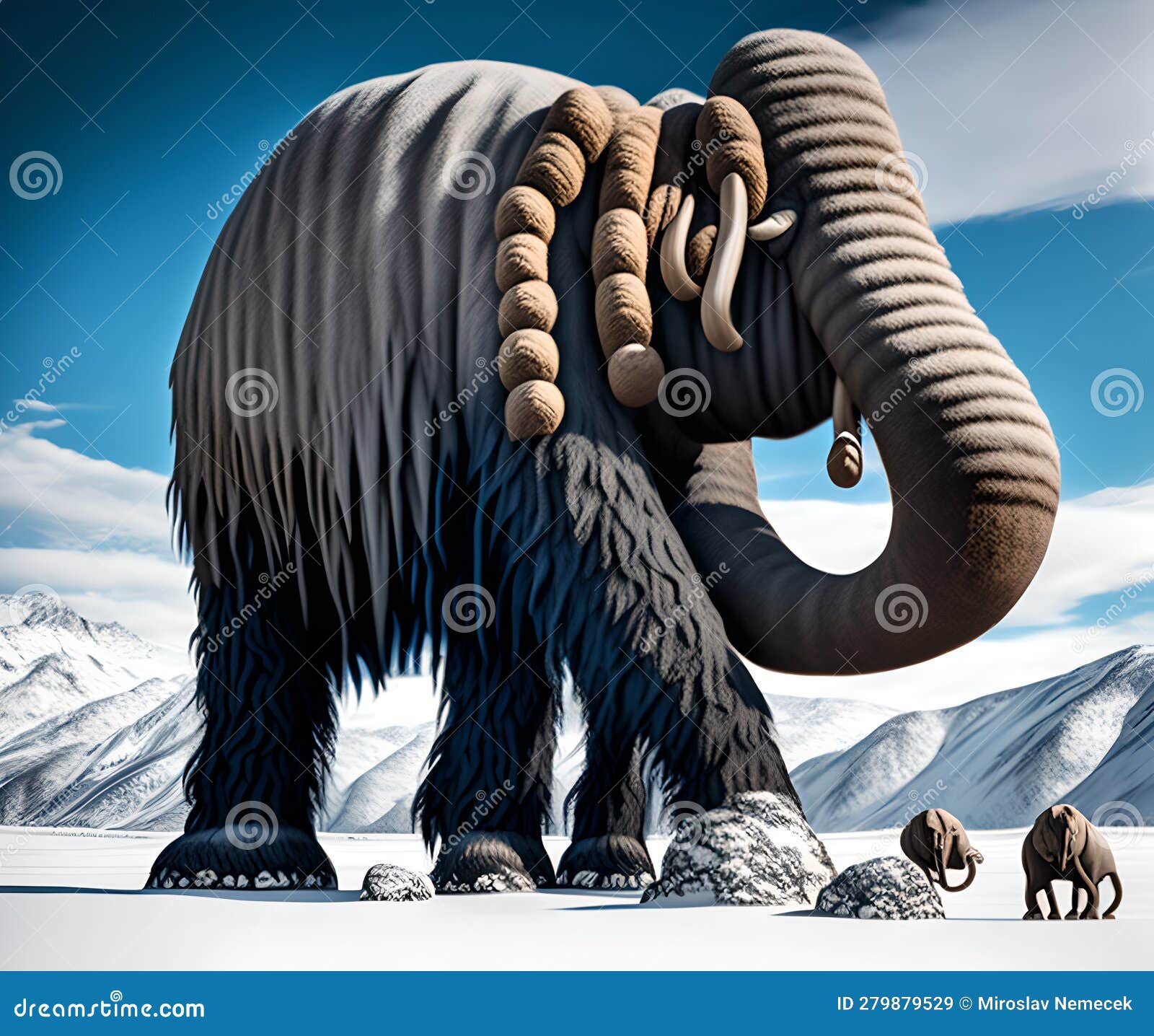 Mammoth, Generative AI Illustration Stock Illustration - Illustration ...