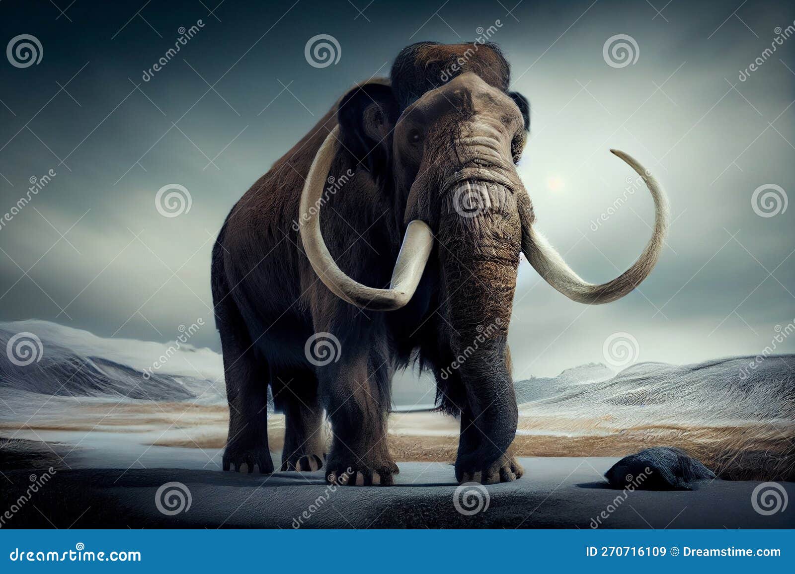 Mammoth, an Enormous Mammal, Extinct Animal.generative Ai Stock Image ...