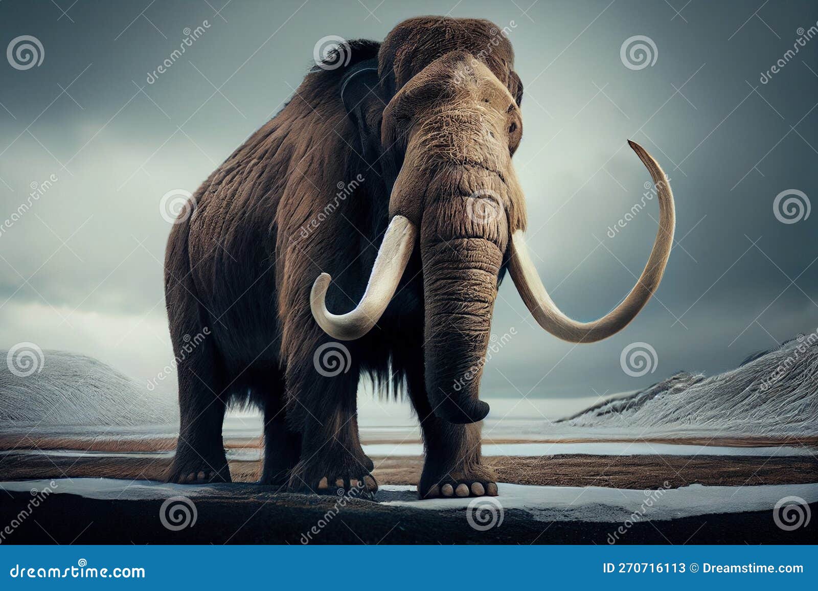 Mammoth, an Enormous Mammal, Extinct Animal.generative Ai Stock ...