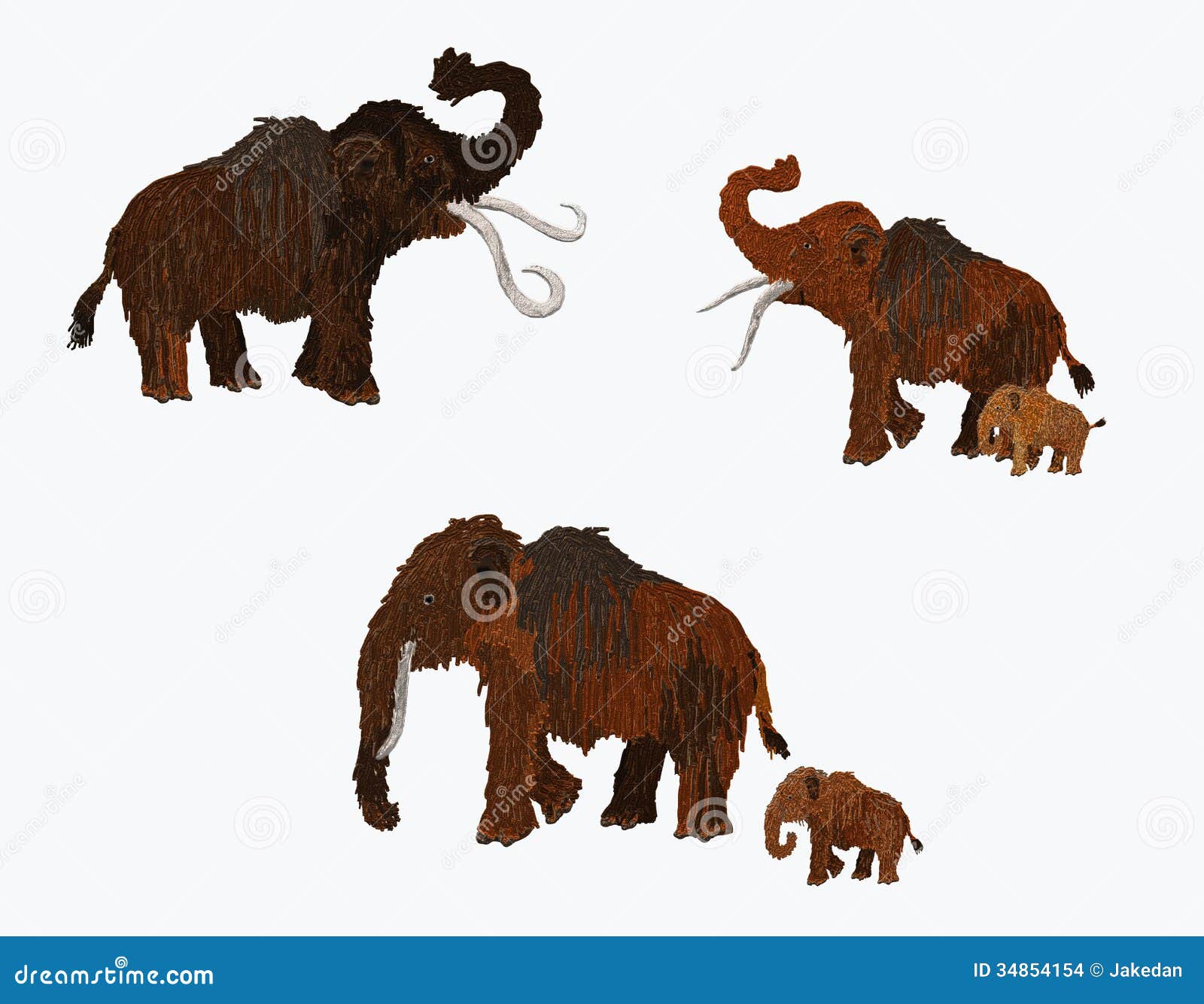 Mammoth family stock photo. Image of fauna, wildlife - 34854154