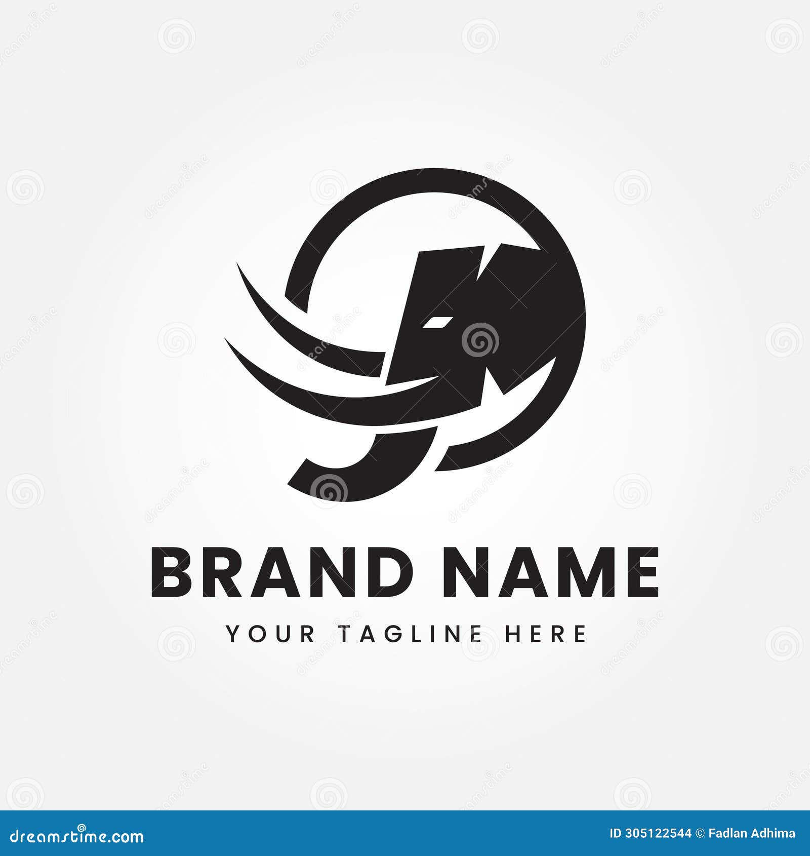 Mammoth Head Logo Icon Design. Flat Vector Simple Element Stock ...