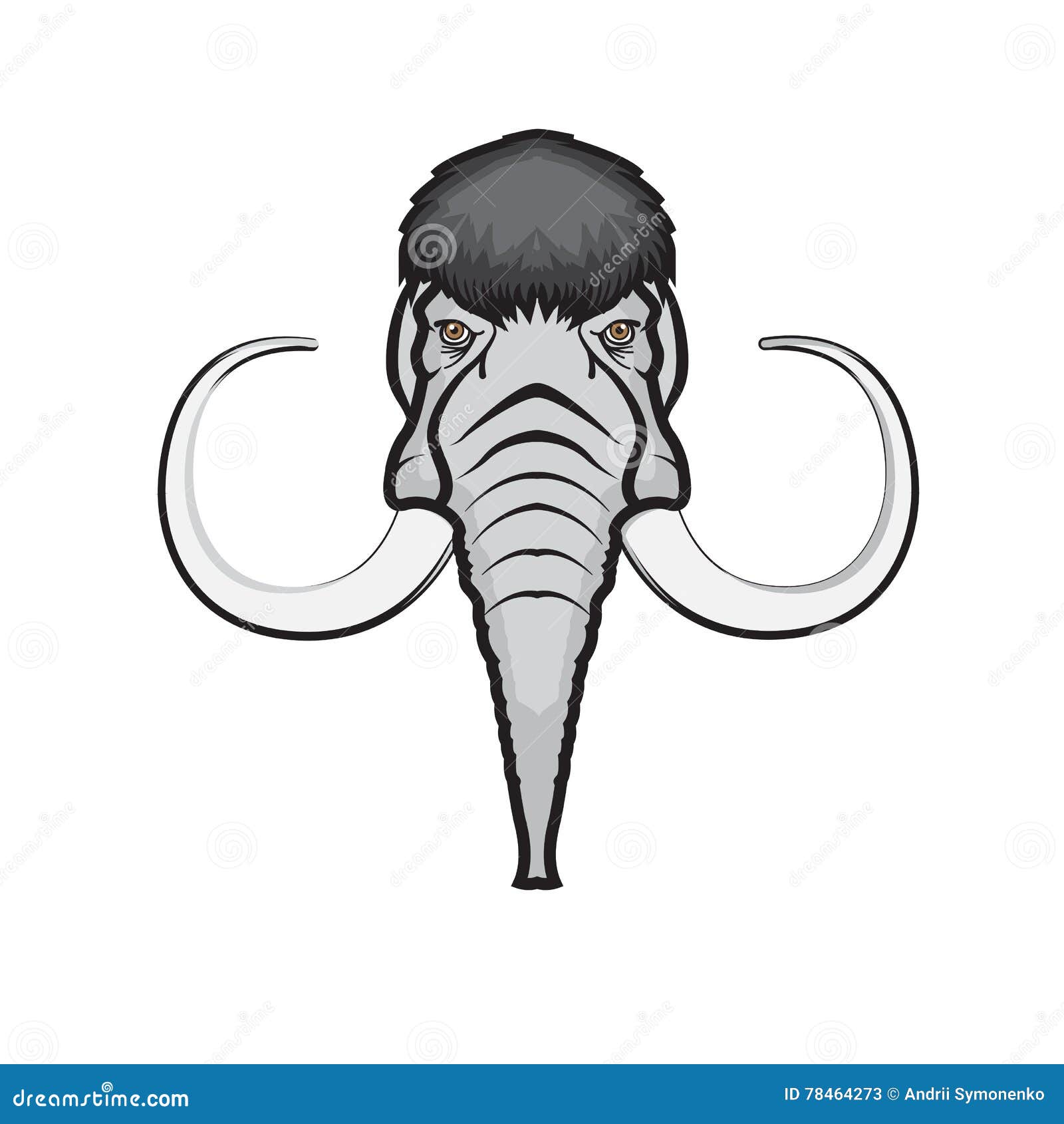 Mammoth Head. Mammoth Vector Logo Stock Vector - Illustration of ...