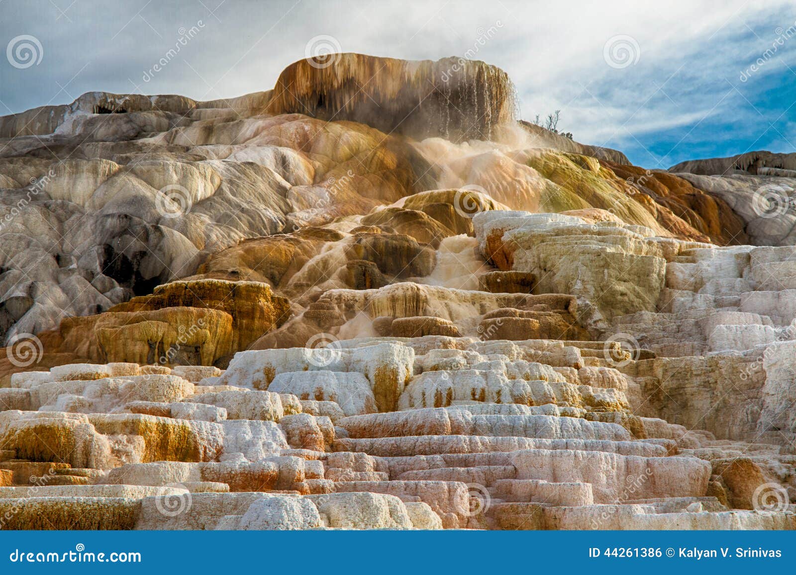 Mammoth Hot Springs Terrace In Yellowstone National Park Royalty-Free ...