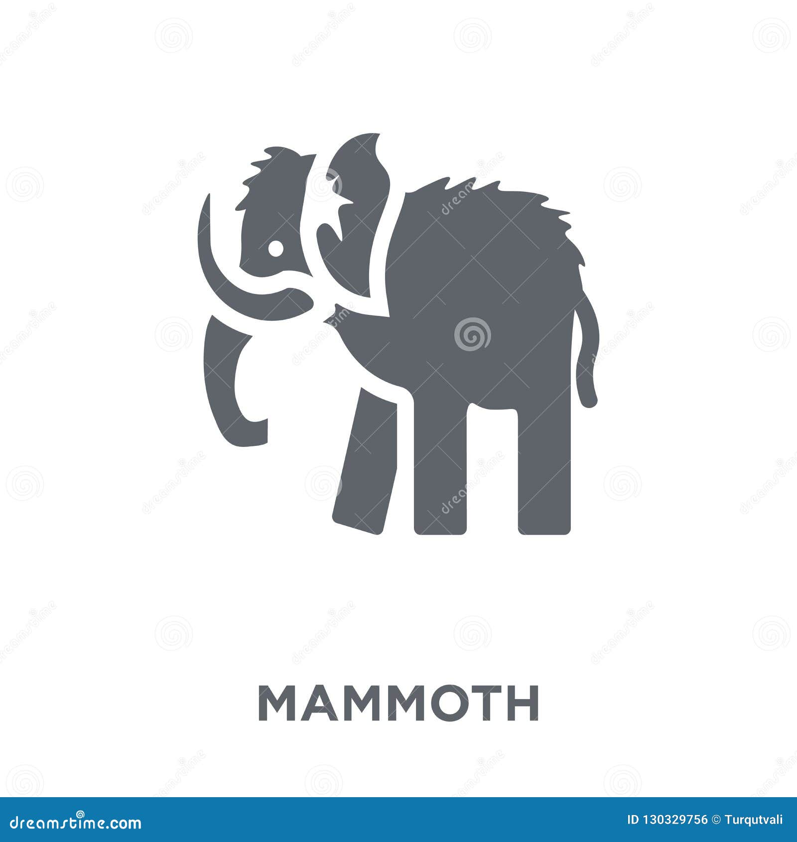 Mammoth Icon In Illustrator Design Isolated On White Background. Vector ...