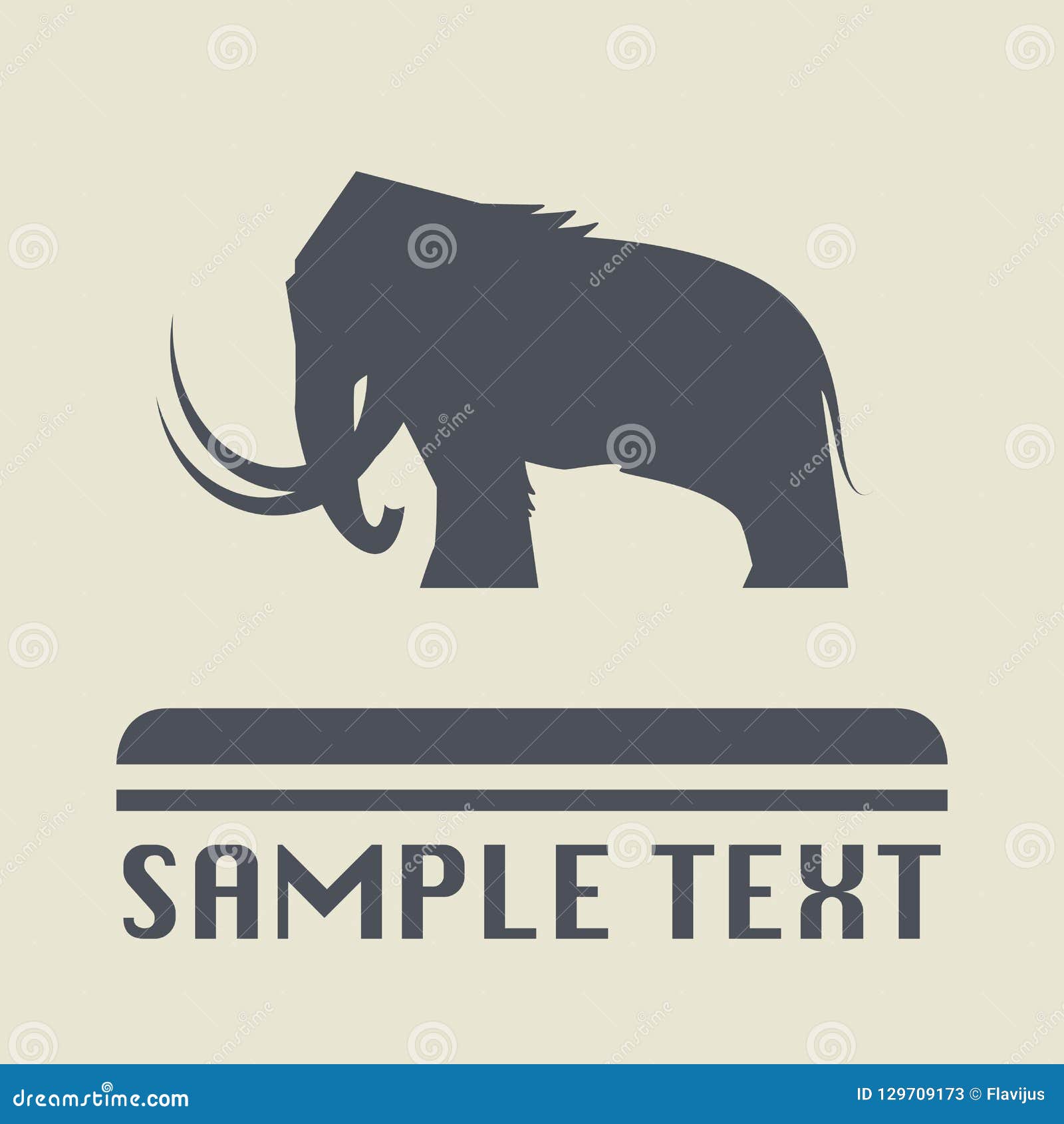 Mammoth Icon Vector Isolated On White Background, Mammoth Sign ...