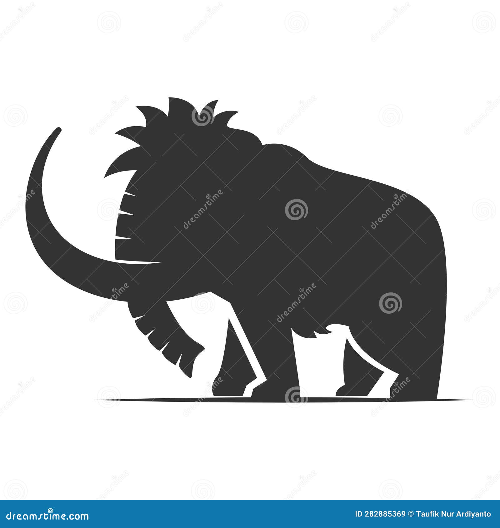 Mammoth logo icon design stock vector. Illustration of head - 282885369