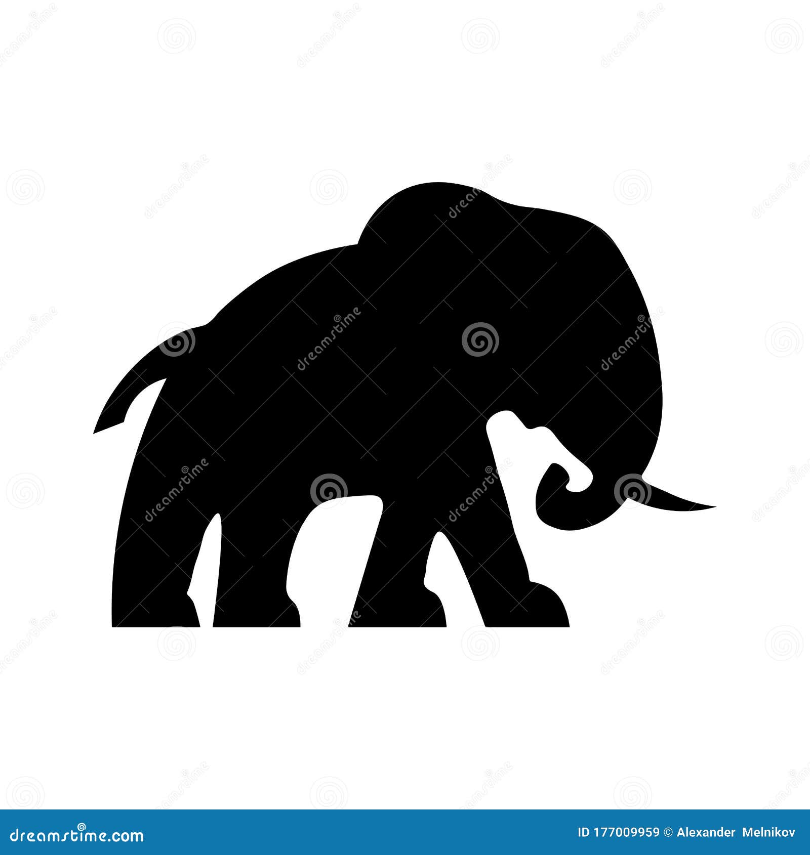 Mammoth Sign Black Icon. Vector Illustration Eps 10 Stock Illustration ...