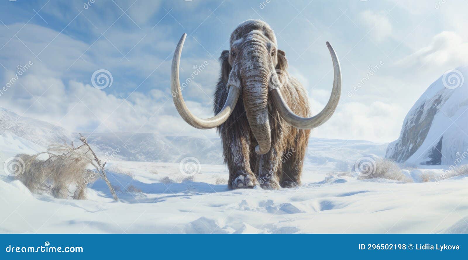Mammoth in the Wild. AI Generative Stock Photo - Image of animal ...