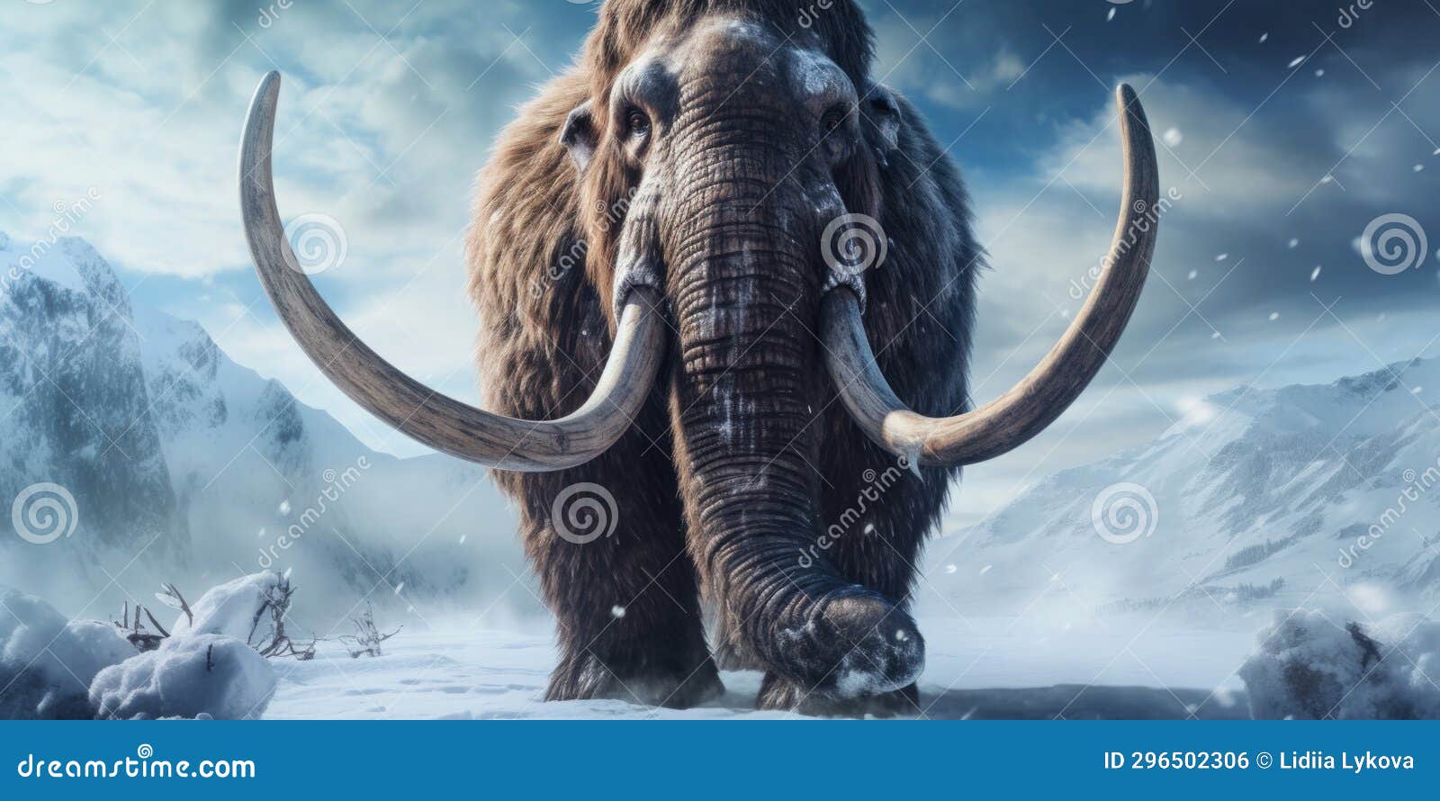 Mammoth in the Wild. AI Generative Stock Photo - Image of nature ...