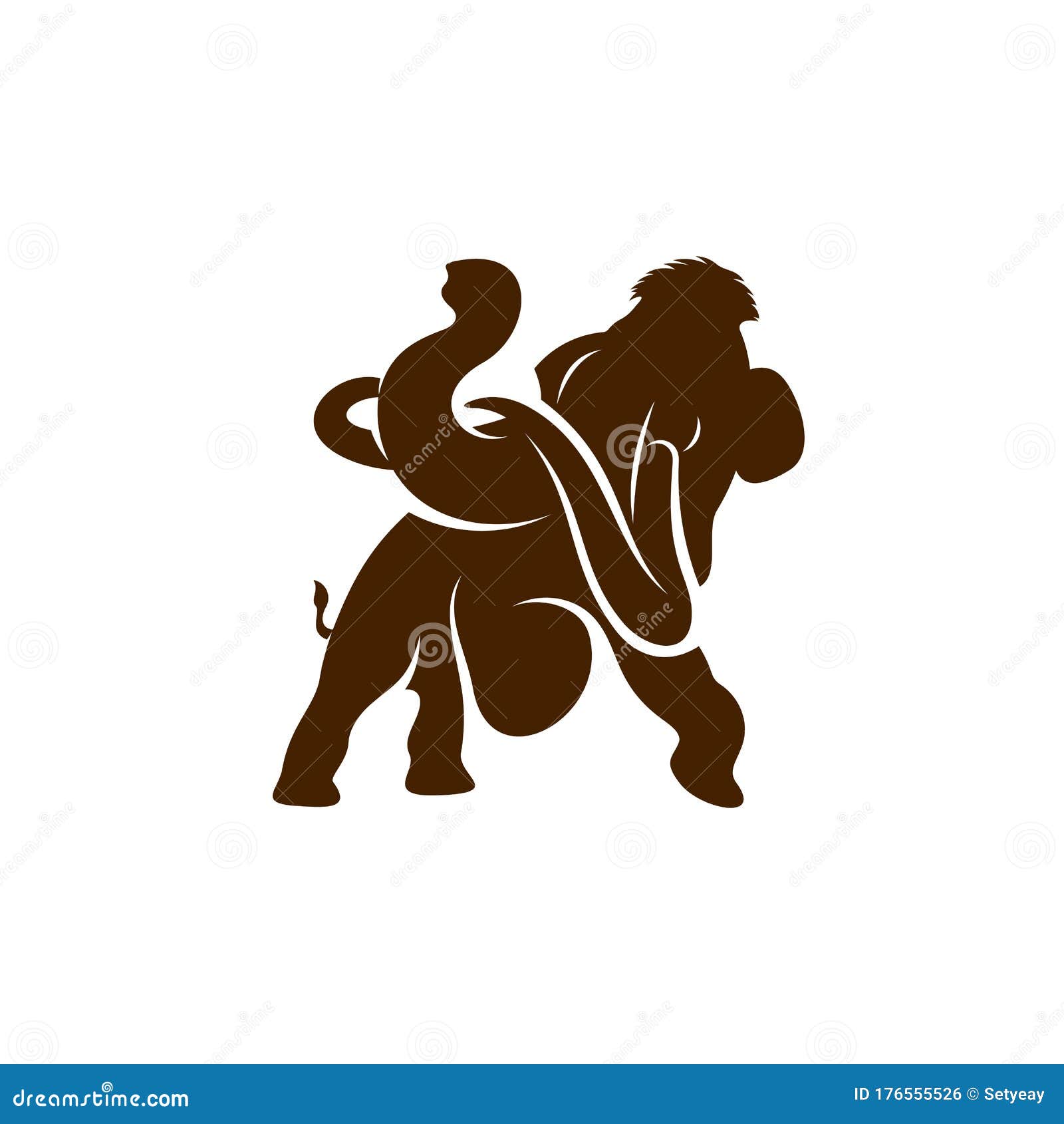 Mammott Logo Design Vector Template. Silhouette of Mammott Design ...
