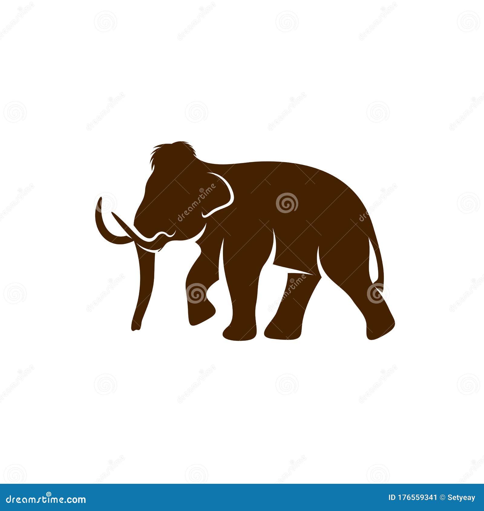 Mammott Logo Design Vector Template. Silhouette of Mammott Design ...