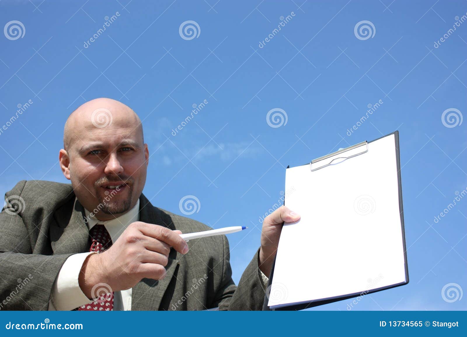 A man with Ð° checklist stock image. Image of close, outdoor - 13734565