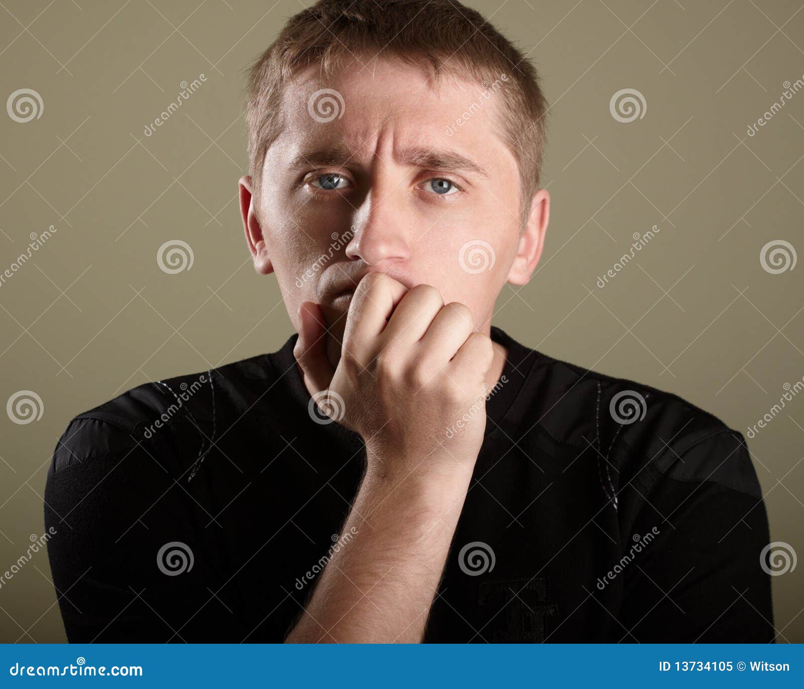 Man stock image. Image of alone, troubled, male, expression - 13734105