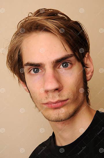 Man stock image. Image of emotionless, stare, wall, male - 17328873