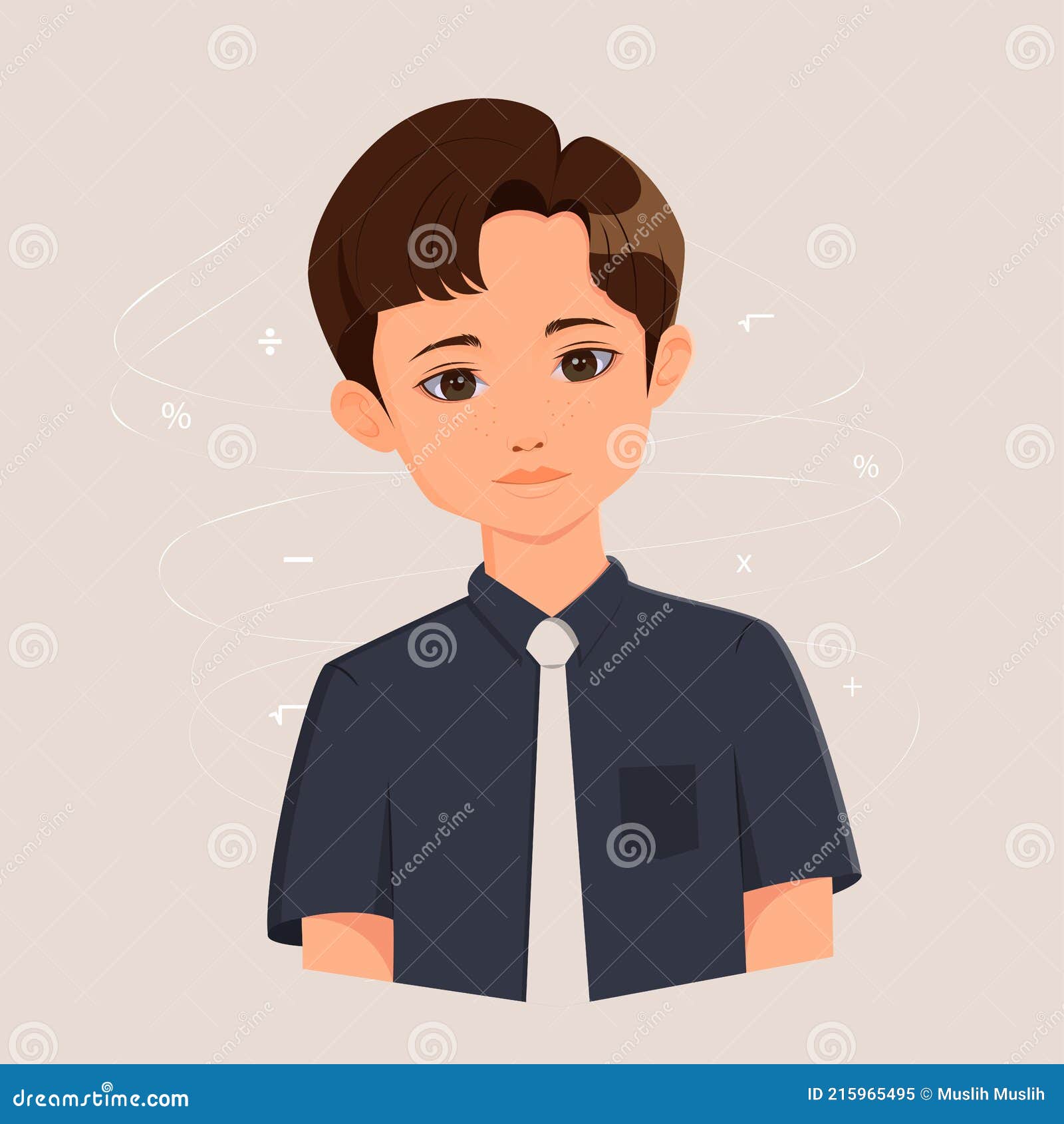 Male Student Character Design Stock Vector - Illustration of writing ...