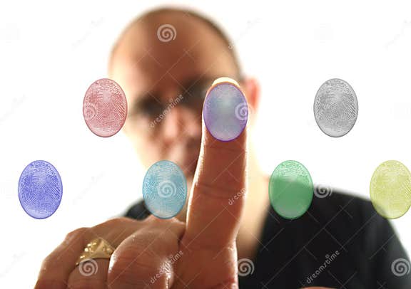 Man with 7 Buttons To Choose Stock Photo - Image of swirls, crypto: 2441734