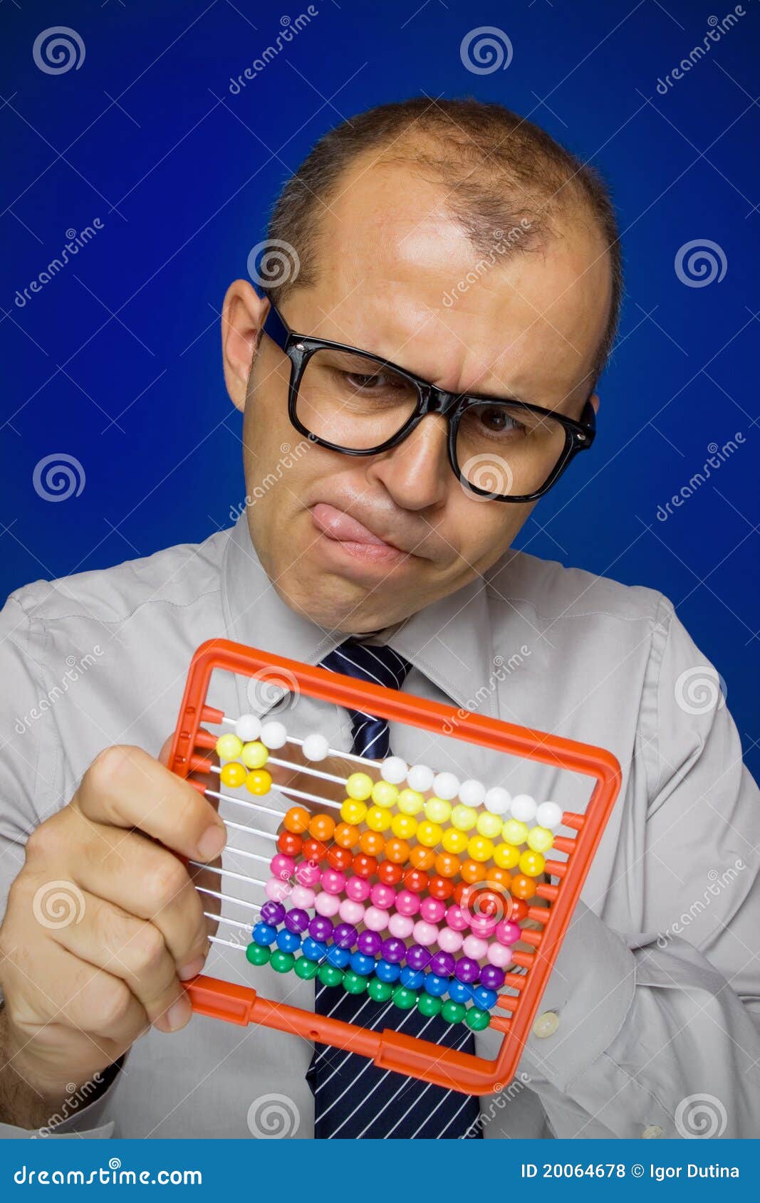 Man with abacus calculator stock photo. Image of adding - 20064678