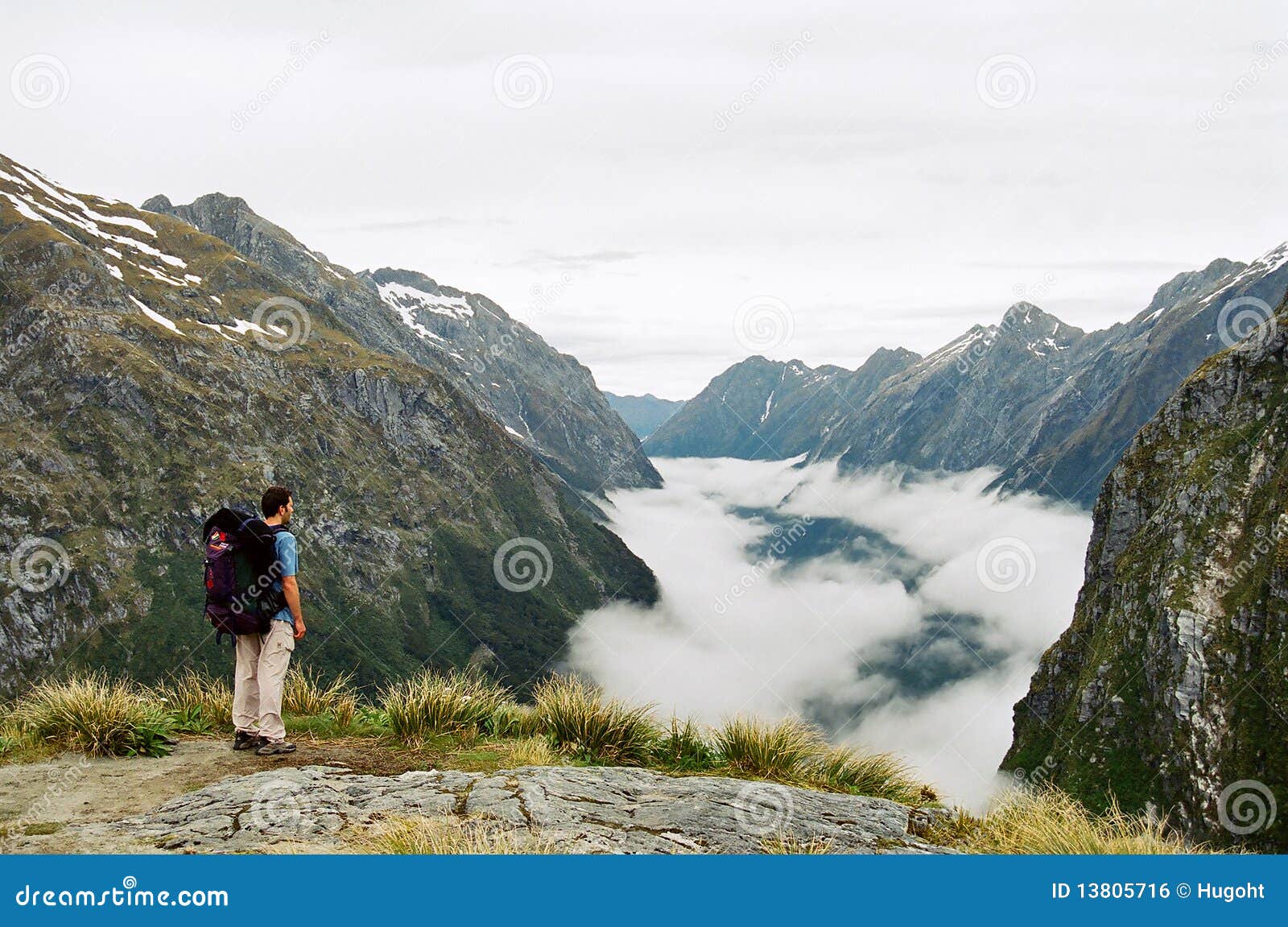 Man above clouds stock photo. Image of height, alps, cloudy - 13805716