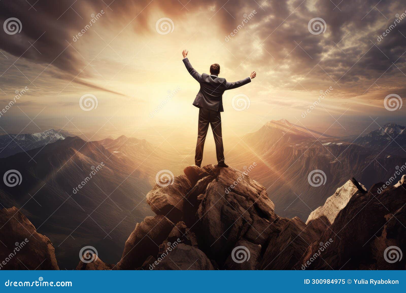 Man Achieve Success. Generate Ai Stock Illustration - Illustration of ... Man Achieve Success. Generate Ai Stock Illustration - Illustration of ...