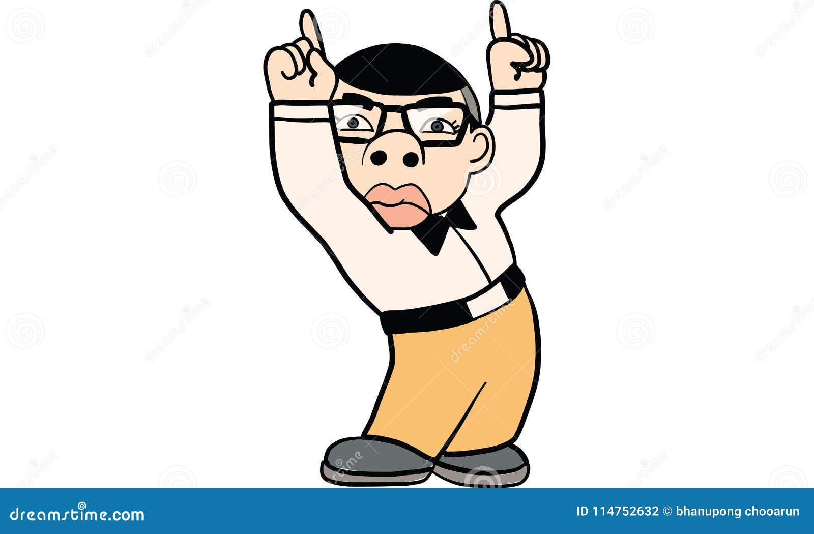 Man action cartoon, vector stock vector. Illustration of hand - 114752632