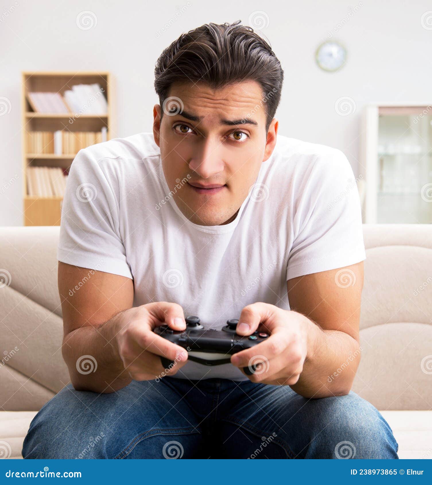 Man Addicted To Computer Games Stock Image - Image of game, computer ...