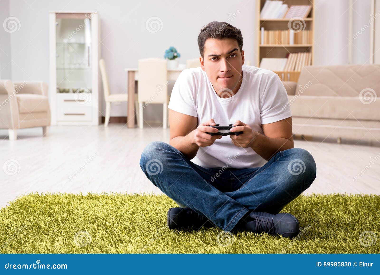 The Man Addicted To Computer Games Stock Photo - Image of monitor ...