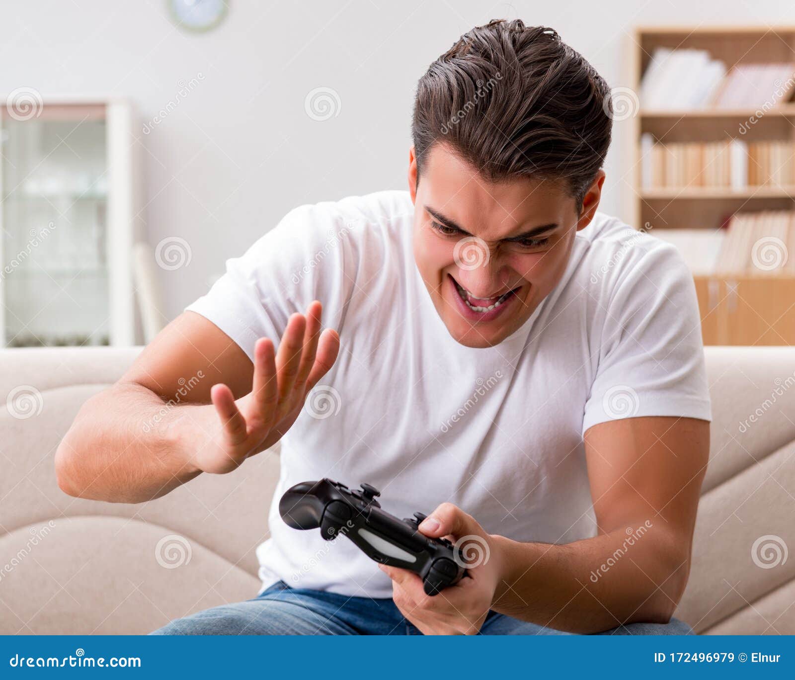 Man Addicted To Computer Games Stock Image - Image of desktop, gamer ...