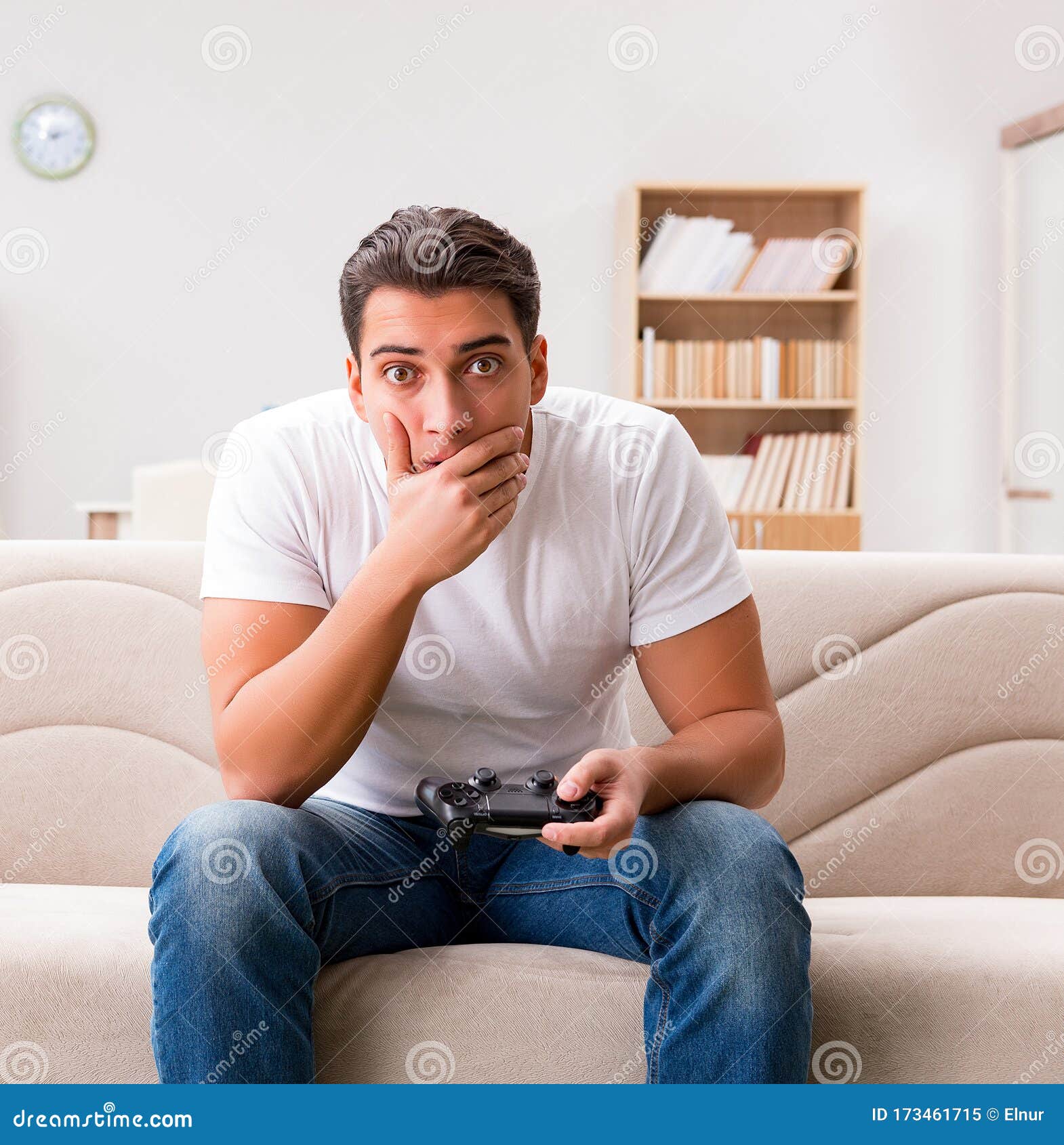 Man Addicted To Computer Games Stock Image - Image of joystick ...