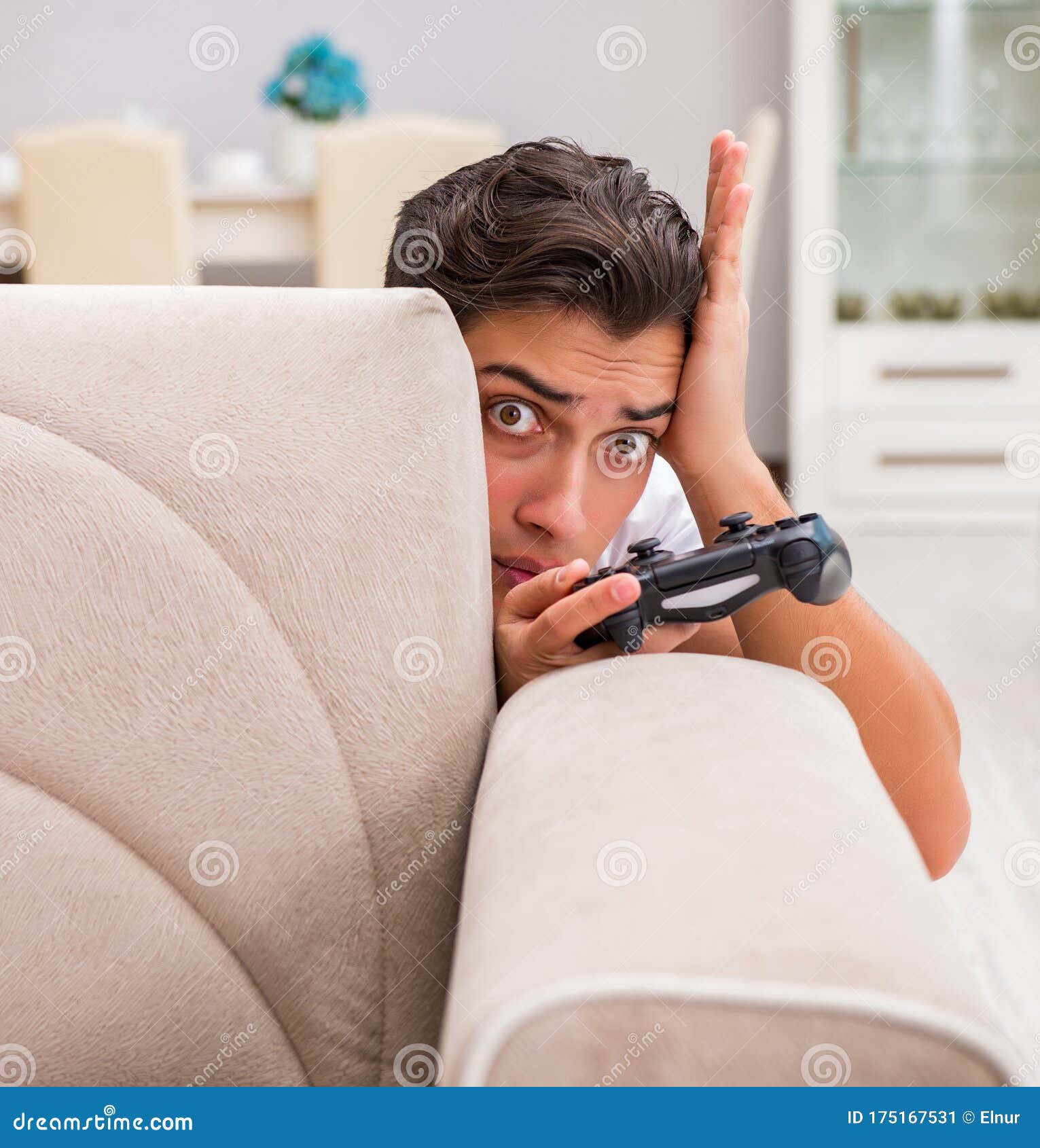 Man Addicted To Computer Games Stock Image - Image of leisure, gamer ...