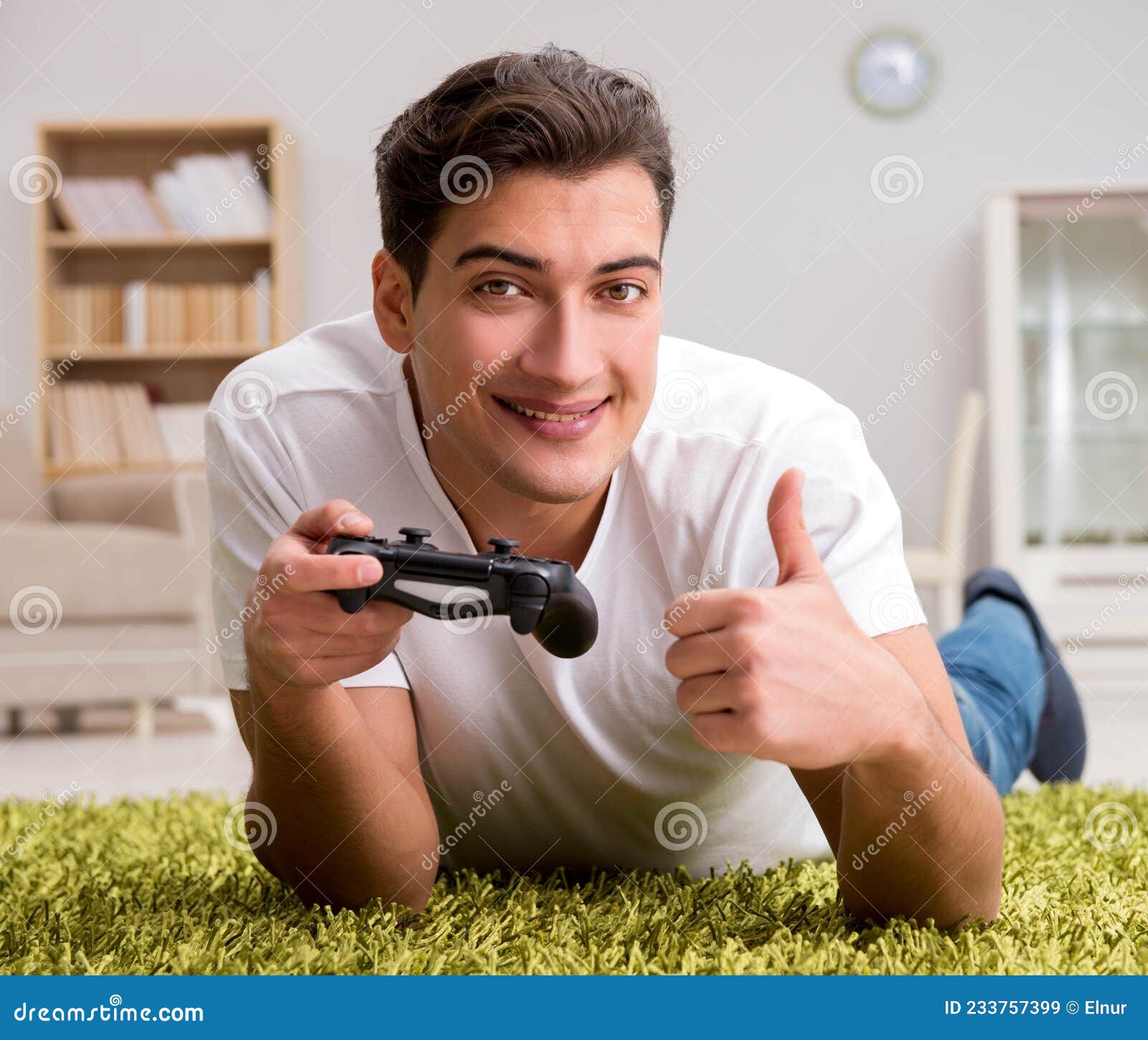 Man Addicted To Computer Games Stock Image - Image of male, driving ...